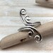Silver Swirl Ring / Long Scroll Ring / Long Finger Heavy Swirl - Etsy