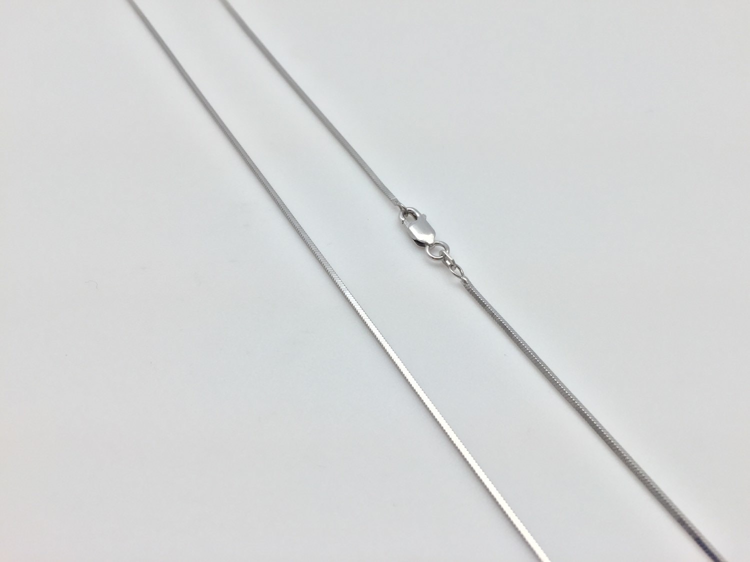 Diamond Cut Thin Snake Chain 1mm 025 // Simple Snake Chain 16