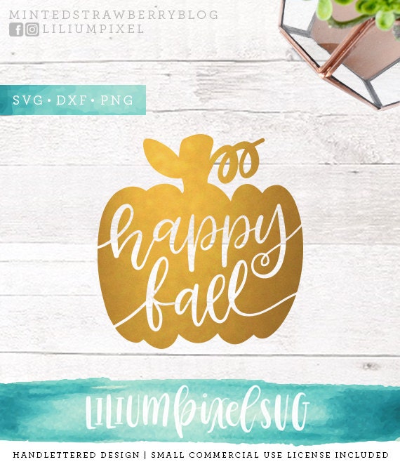 Happy Fall SVG Cutting Files / Handlettered SVG Files Sayings | Etsy