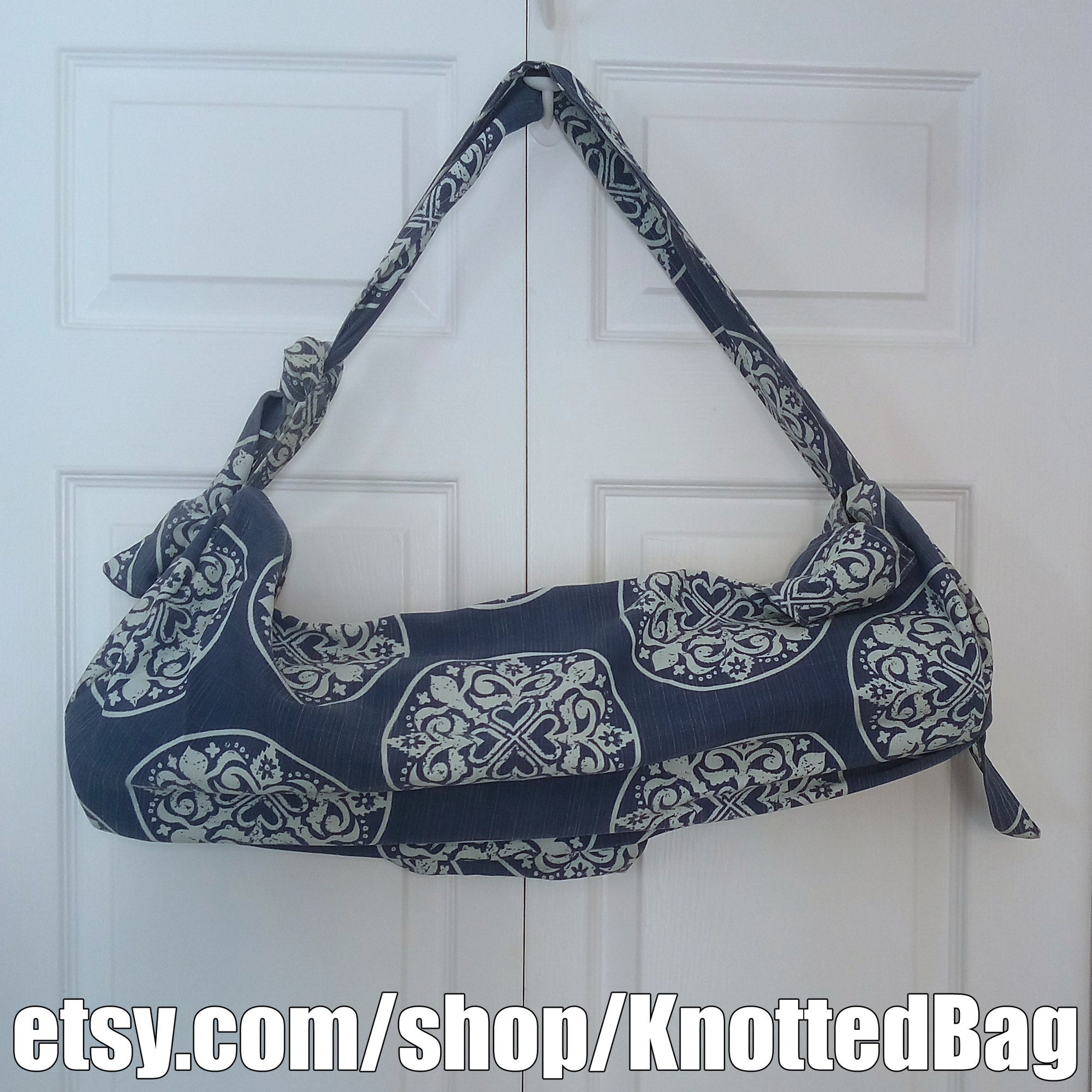 Blue Medallion Yoga Sports Tote Large Handmade Overnight, Travel ...