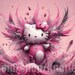 5 Pink Kitty Cat Computer Wallpapers AI Art Digital Download Images ...