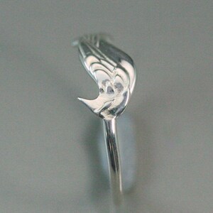 Bird Silver Ring, Phoenix Bird Ring, Silver Delicate Ring, Bird Jewelry ...