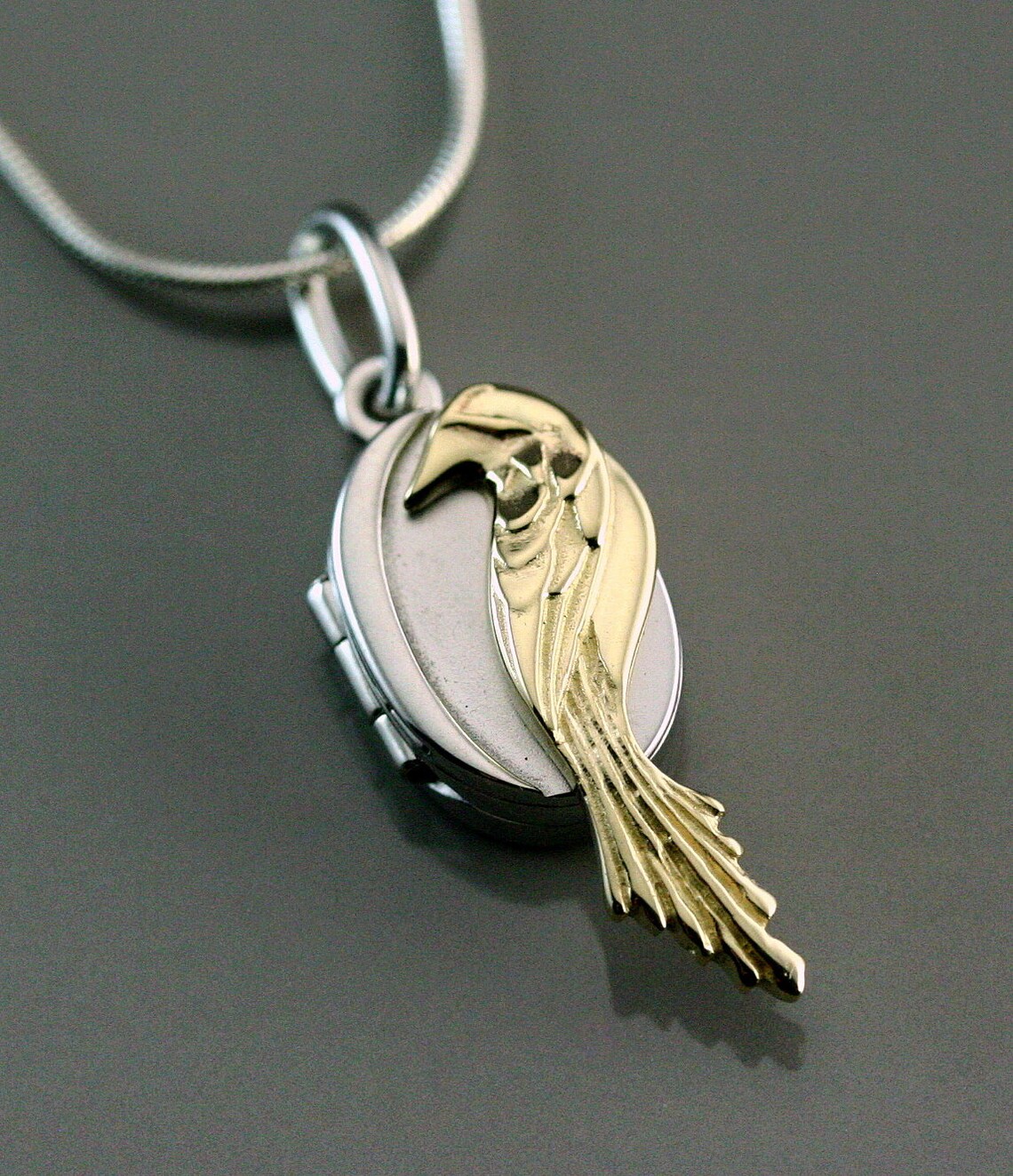 Silver Gold Phoenix Necklacephoenix Bird Locket Necklace - Etsy