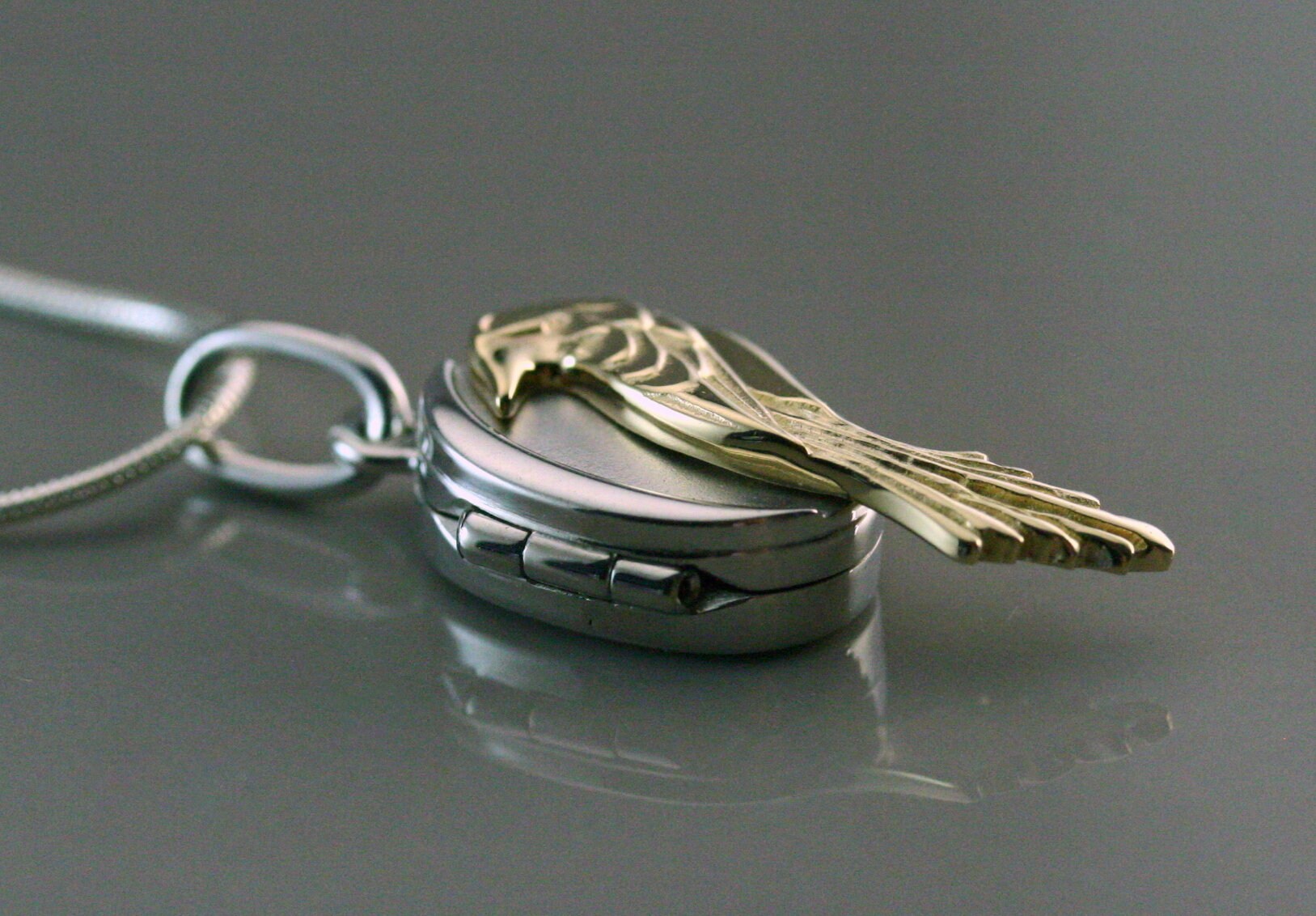 Silver Gold Phoenix Necklacephoenix Bird Locket Necklace | Etsy