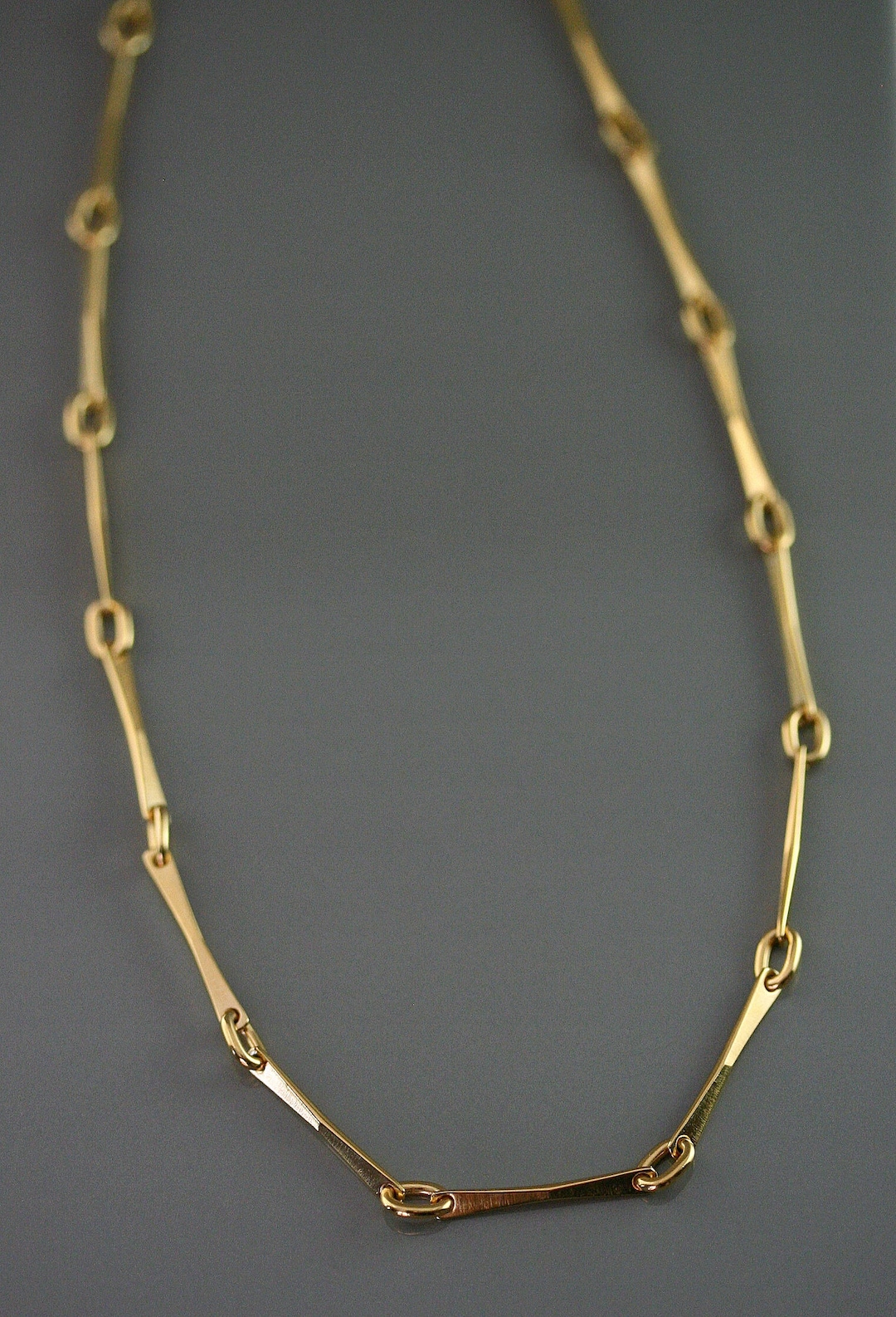 Handmade Solid Gold Chain, Minimalist Solid Gold Necklace, Handcrafted ...