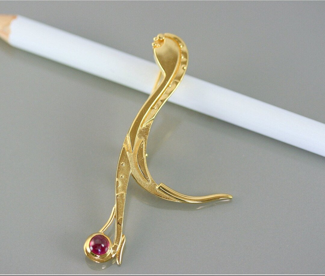 Broche moderne acrobate - broche original - bijoux femme - broche or ...