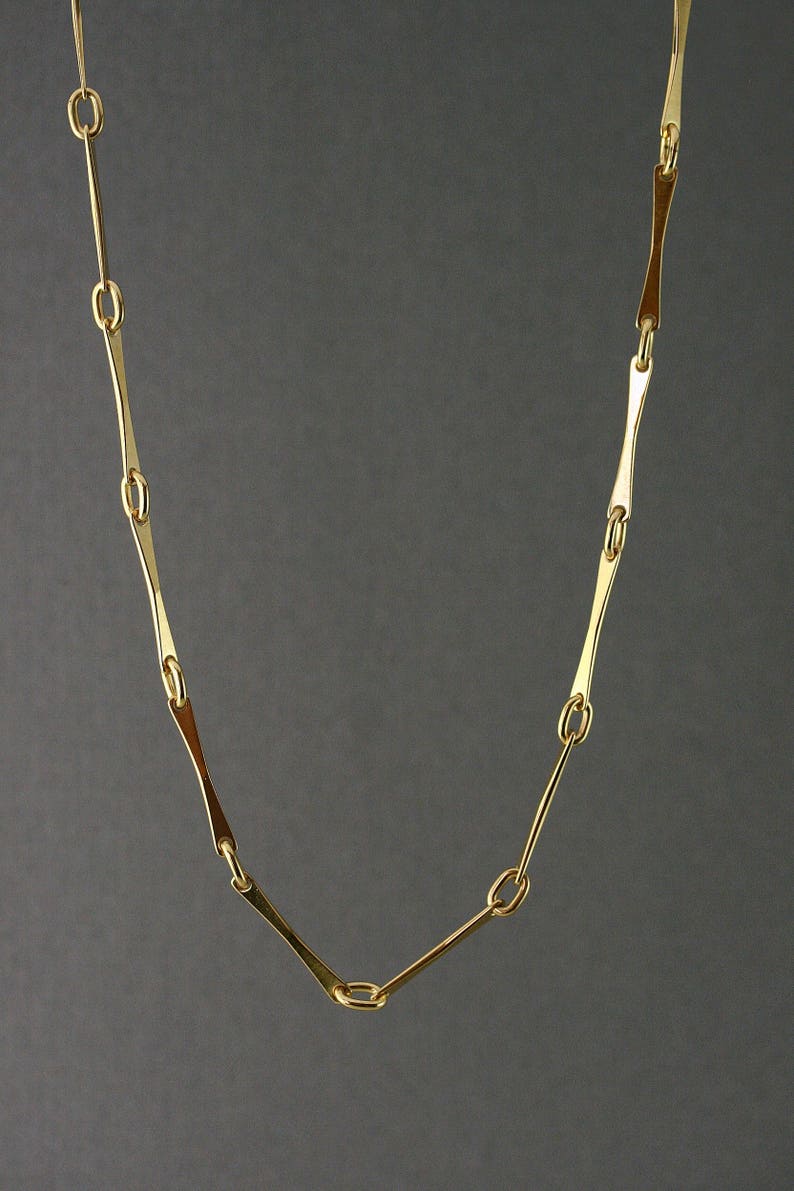Handmade solid gold chain minimalist solid gold necklace | Etsy