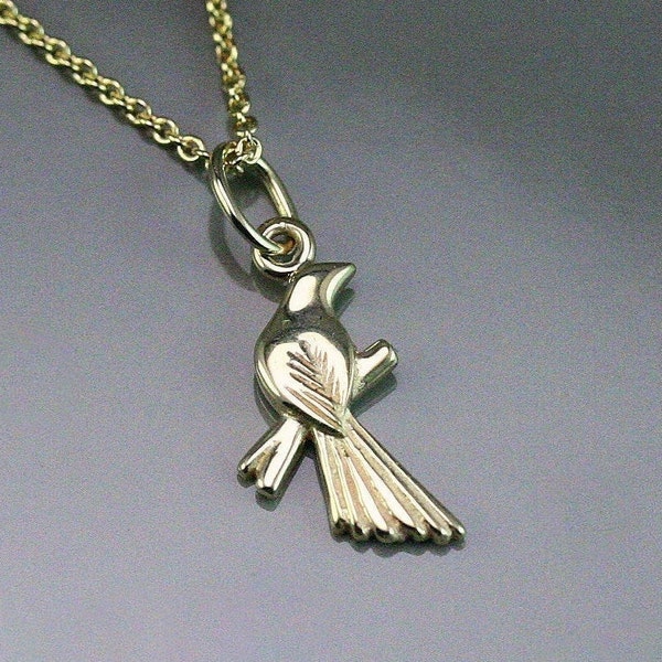 Gold Bird Pendant - Etsy