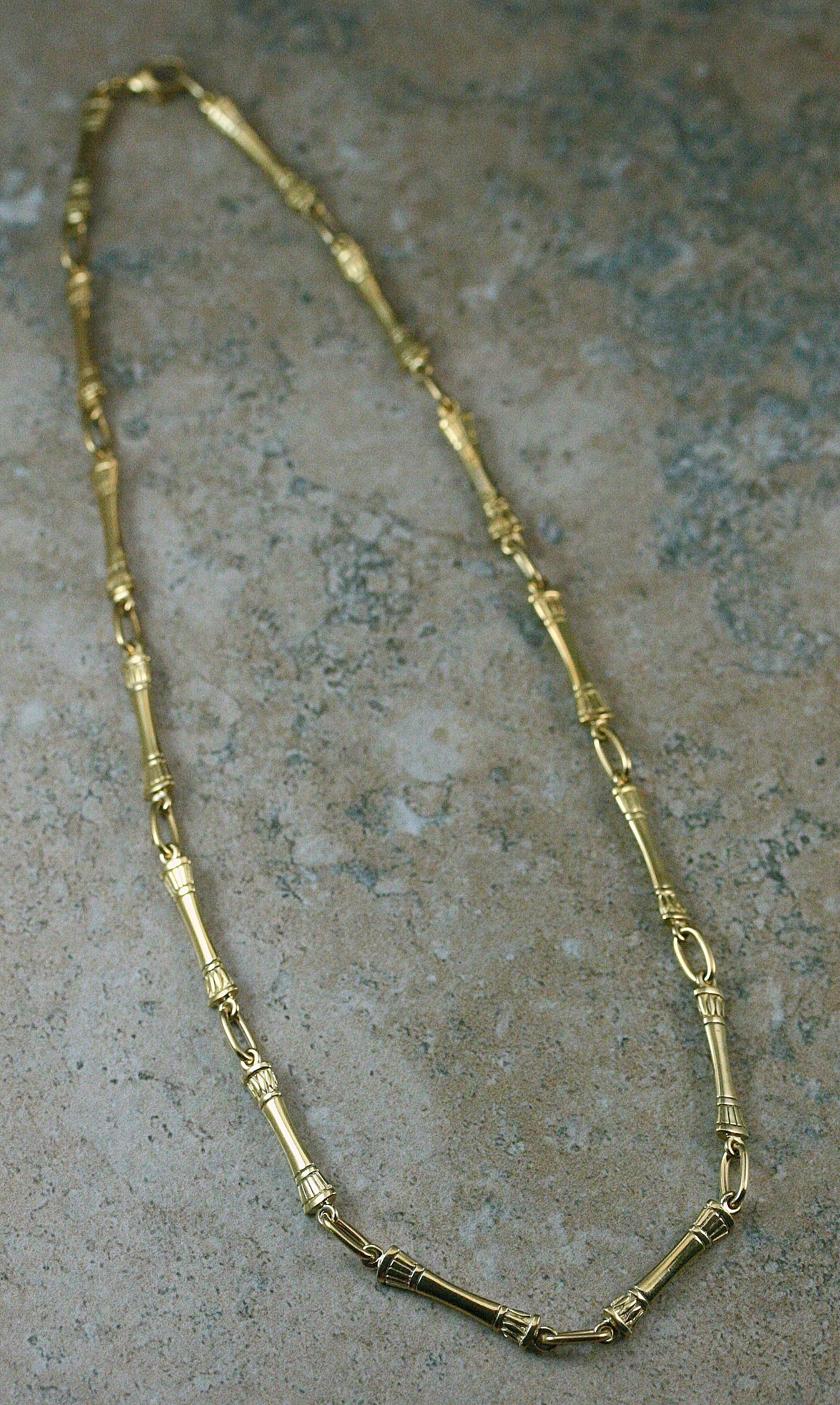 Egyptian Solid Gold Chain Necklace Gold Antique Link Bar | Etsy