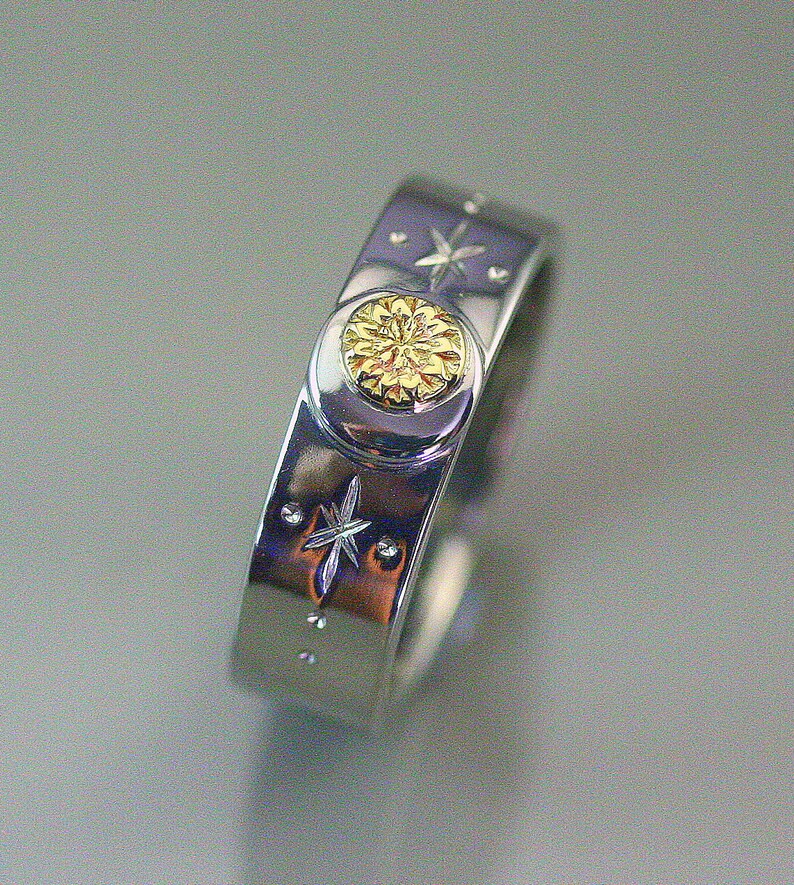 Men Moon and sun ring sun and moon crescent silver ring yin | Etsy