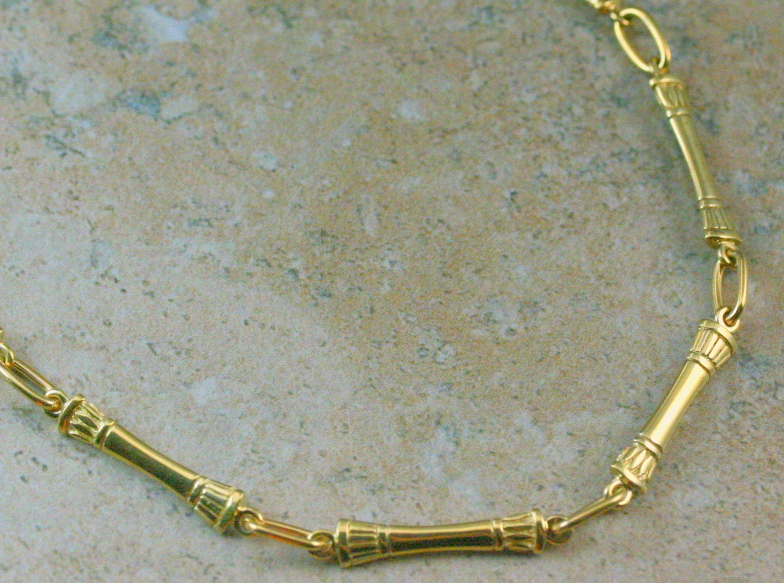 Egyptian Solid Gold Chain Necklace Gold Antique Link Bar | Etsy
