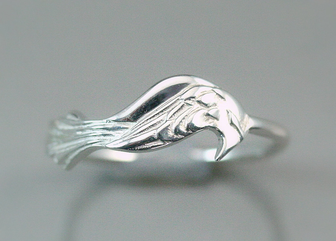 Bird Silver Ring, Phoenix Bird Ring, Silver Delicate Ring, Bird Jewelry ...