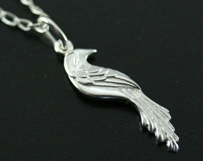 Silver Phoenix Bird Necklace for Women - Etsy