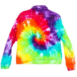 Tie Dye Women's Jean Jacket - Rainbow Jean Jacket - Tye Dye - Hippie ...