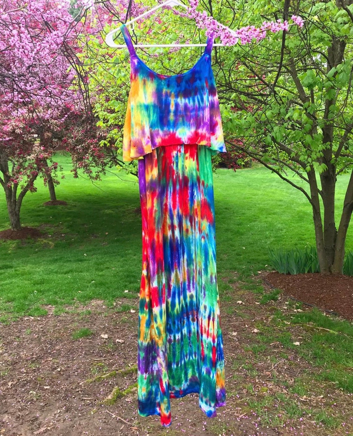 Tie Dye Dress Womens Tie Dye Maxi Dress Tye Dye Dress Etsy