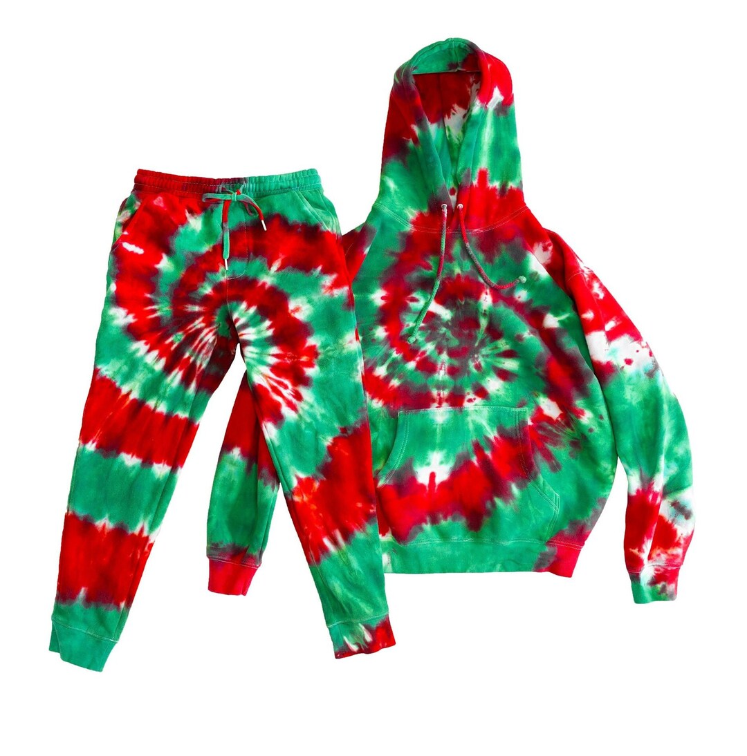 Tie Dye Christmas Pajamas Christmas Hoodie Christmas Sweatpants Family ...