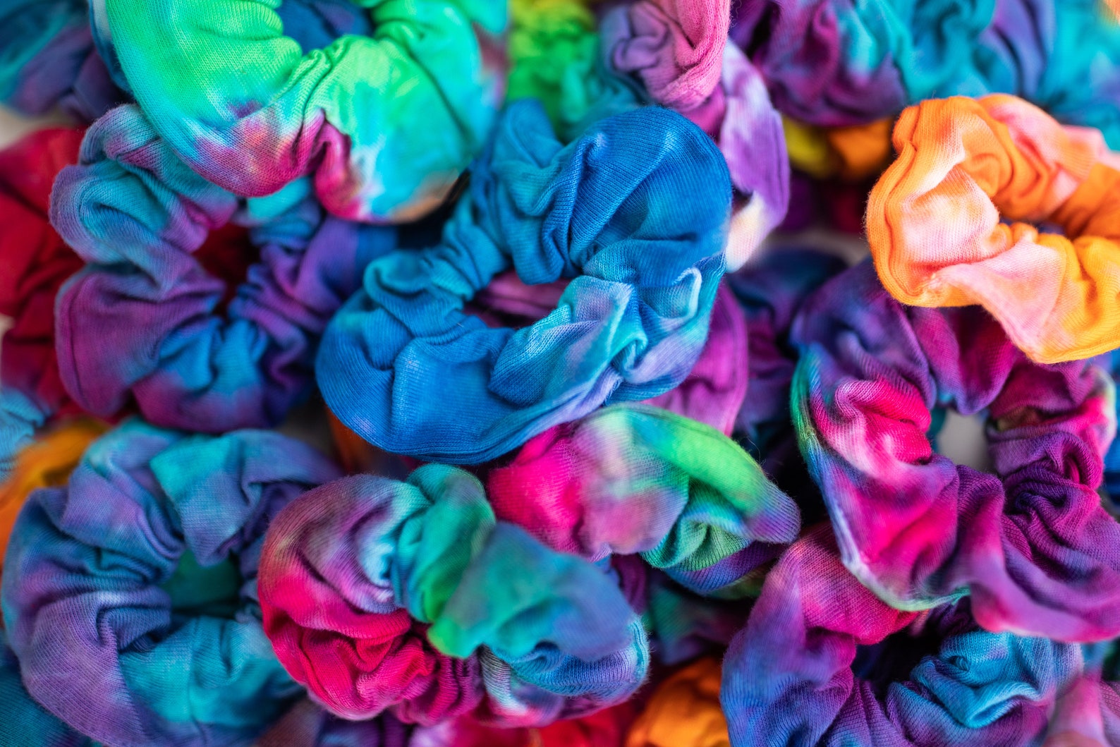 Tie Dye Scrunchies Tie Dye Hair Accessories Hippie Multi - Etsy