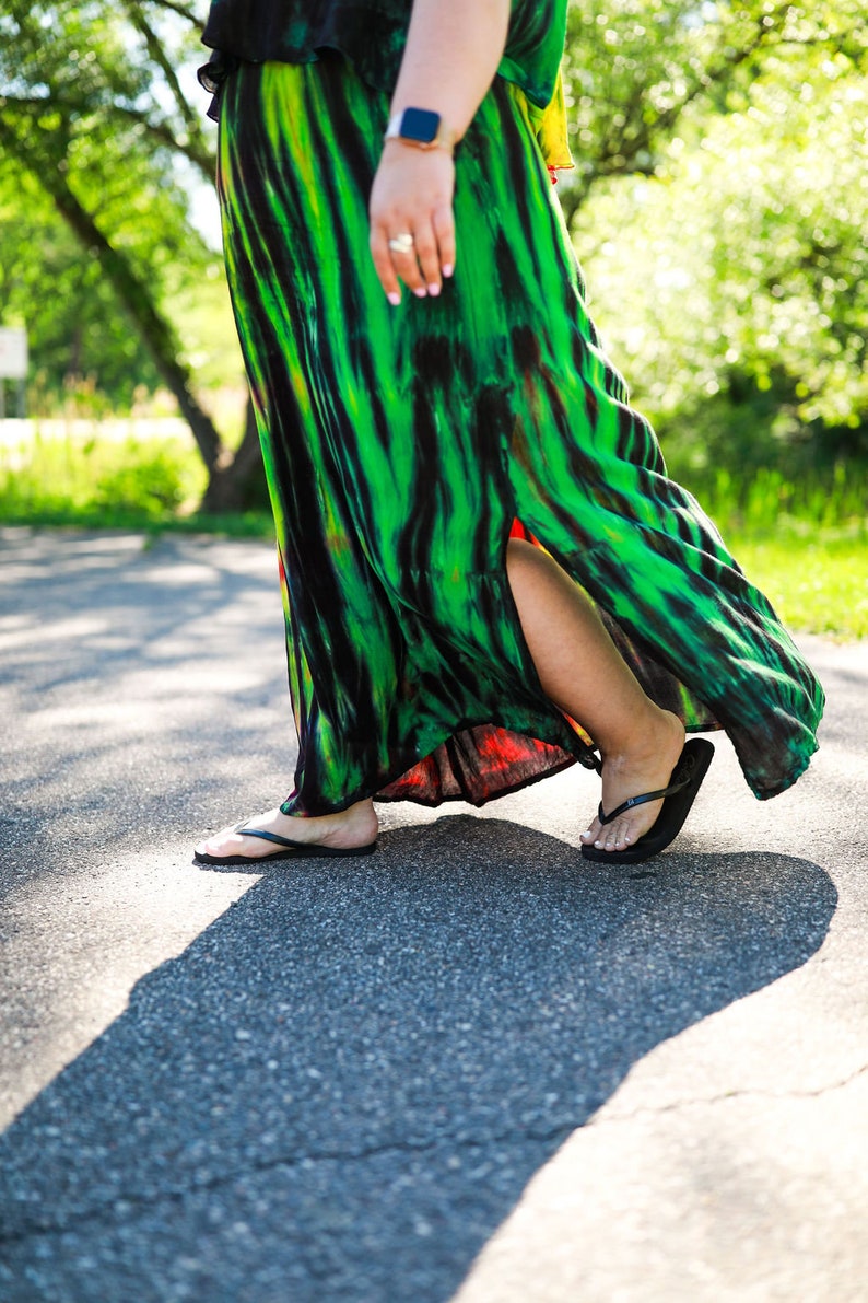 Tie Dye Dress Womens Tie Dye Maxi Dress Rasta Tye Etsy