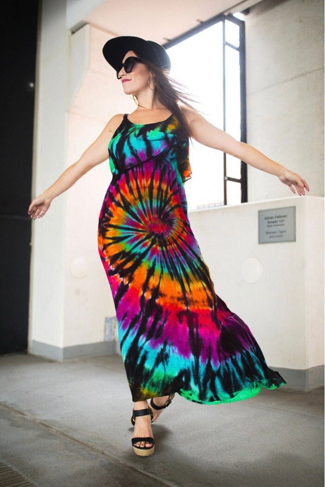 Tie Dye Dress Womens Tie Dye Maxi Dress Tye Dye Dress Etsy