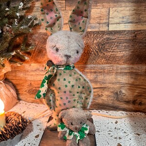 Primitive Bunny Rabbit-folk Art Bunny-irish Bunny-plush Bunny-vintage ...