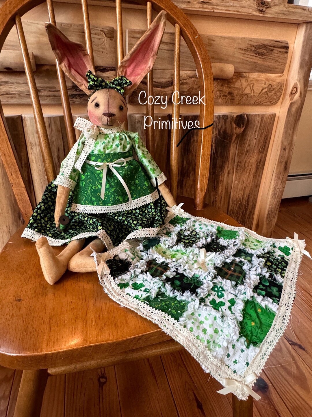 Made to Order-primitive Bunny Rabbit-folk Art Bunny-irish Doll Vintage ...