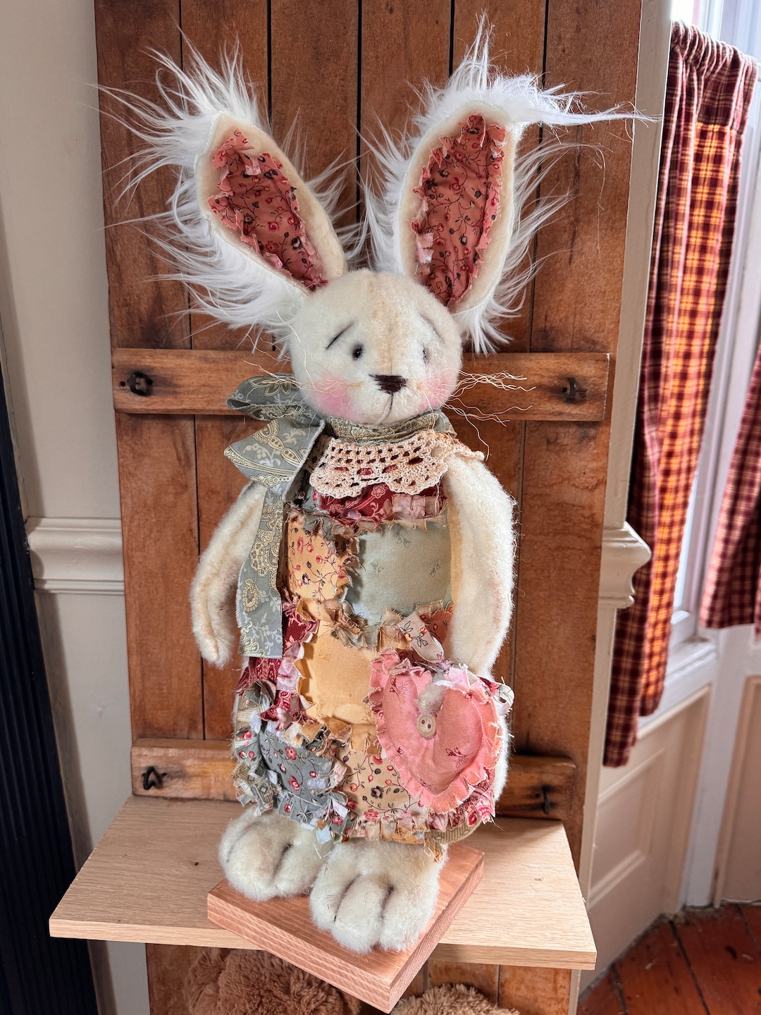 RESERVED FOR Vickie-handmade Primitive Bunny Doll-spring Rabbit-vintage ...