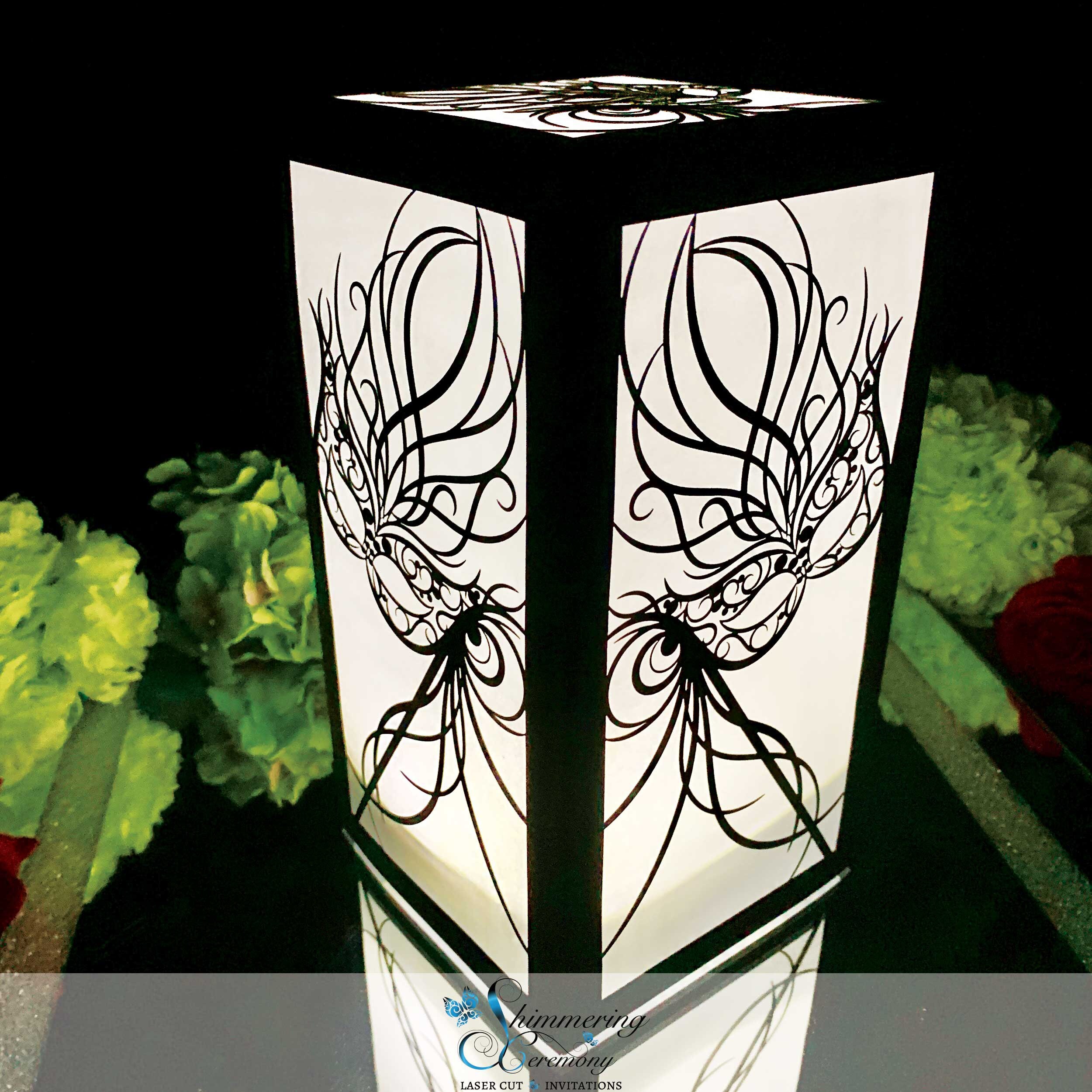 Mardi Gras Centerpiece Laser Cut Mask Lantern Gasparilla Luminary - Etsy