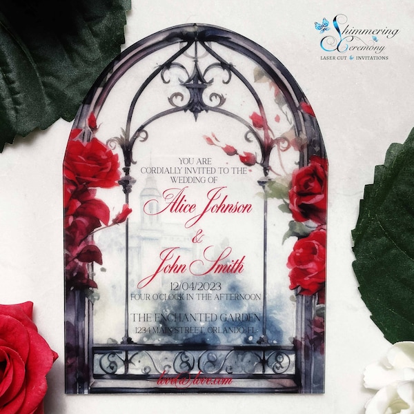 Arch Shaped Wedding Invitation - Etsy