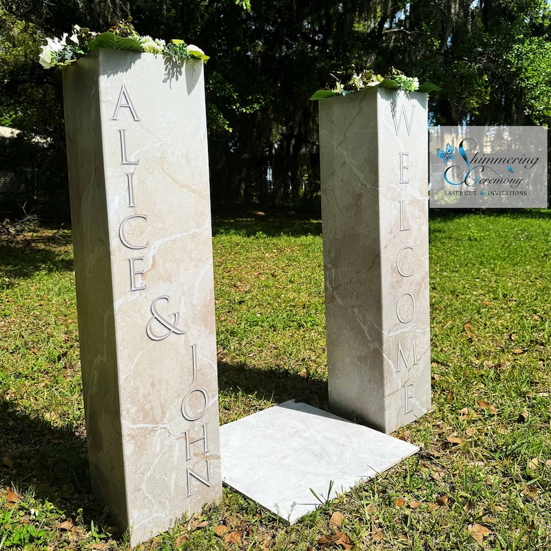 Marble Wedding Sign - Etsy