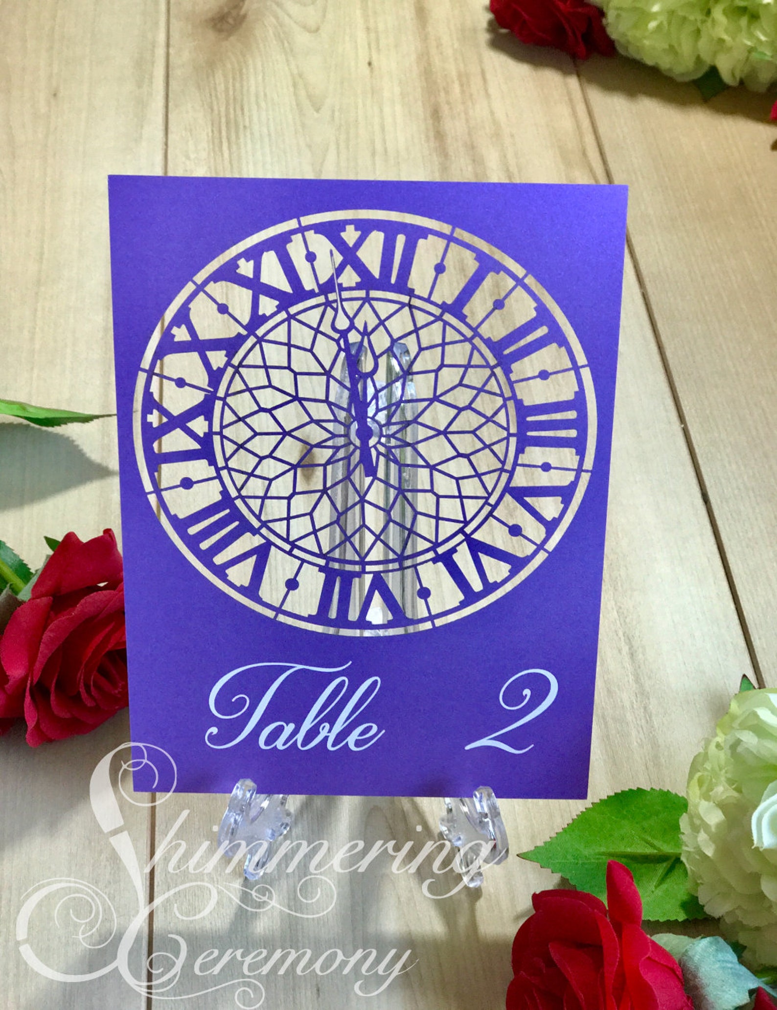 Cinderella Table Numbers Inspired Laser Cut Midnight Clock - Etsy