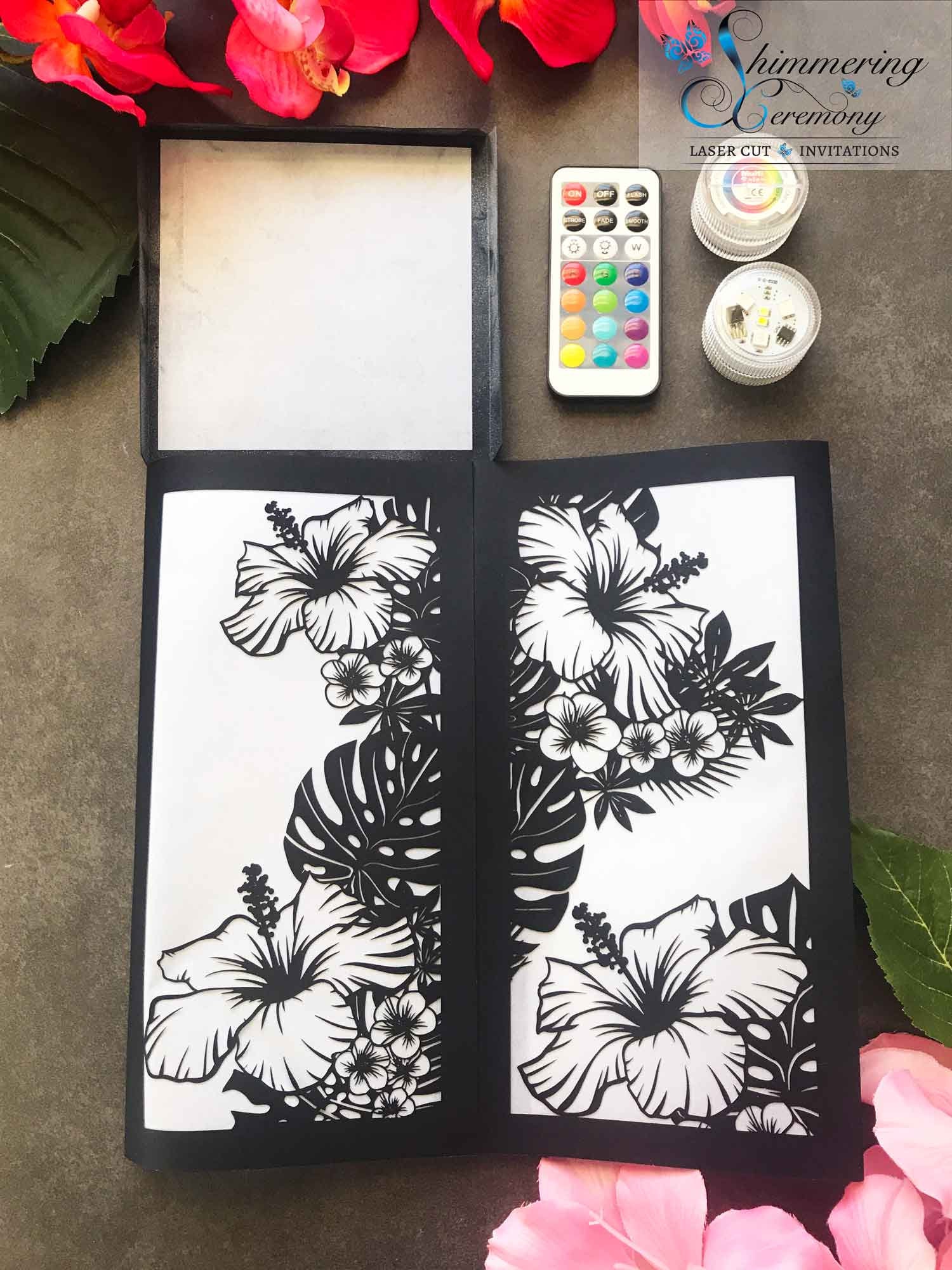 Hawaiian Hibiscus Flower Centerpiece Laser Cut Paper Lantern - Etsy