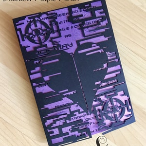 Video Game Wedding Invitation Laser Cut Techie Heart and Sci Fi Halo ...