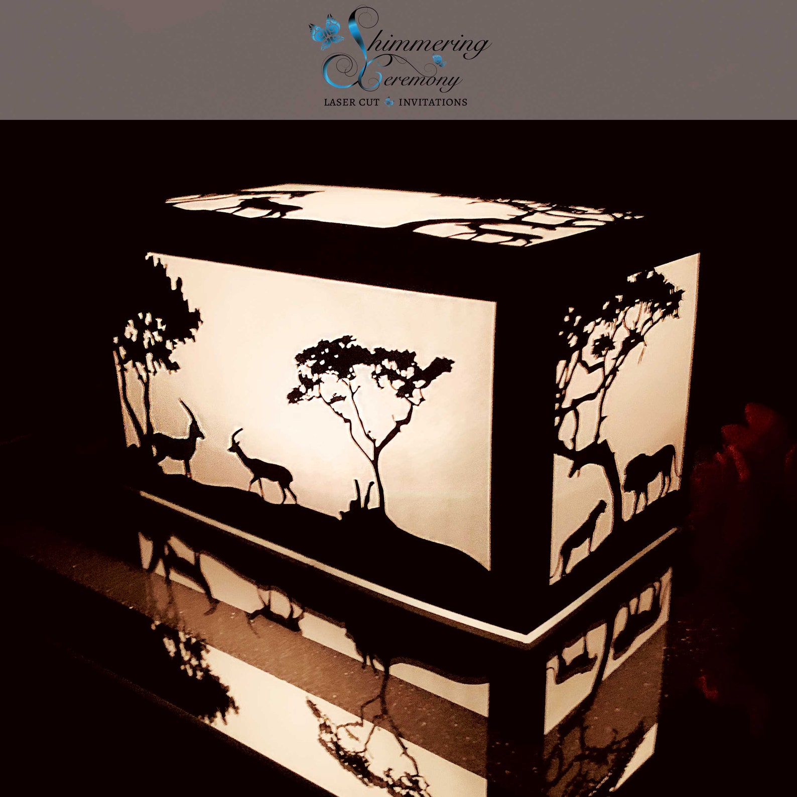 Safari Large Laser Cut Paper Lantern Luminary African Animals - Etsy