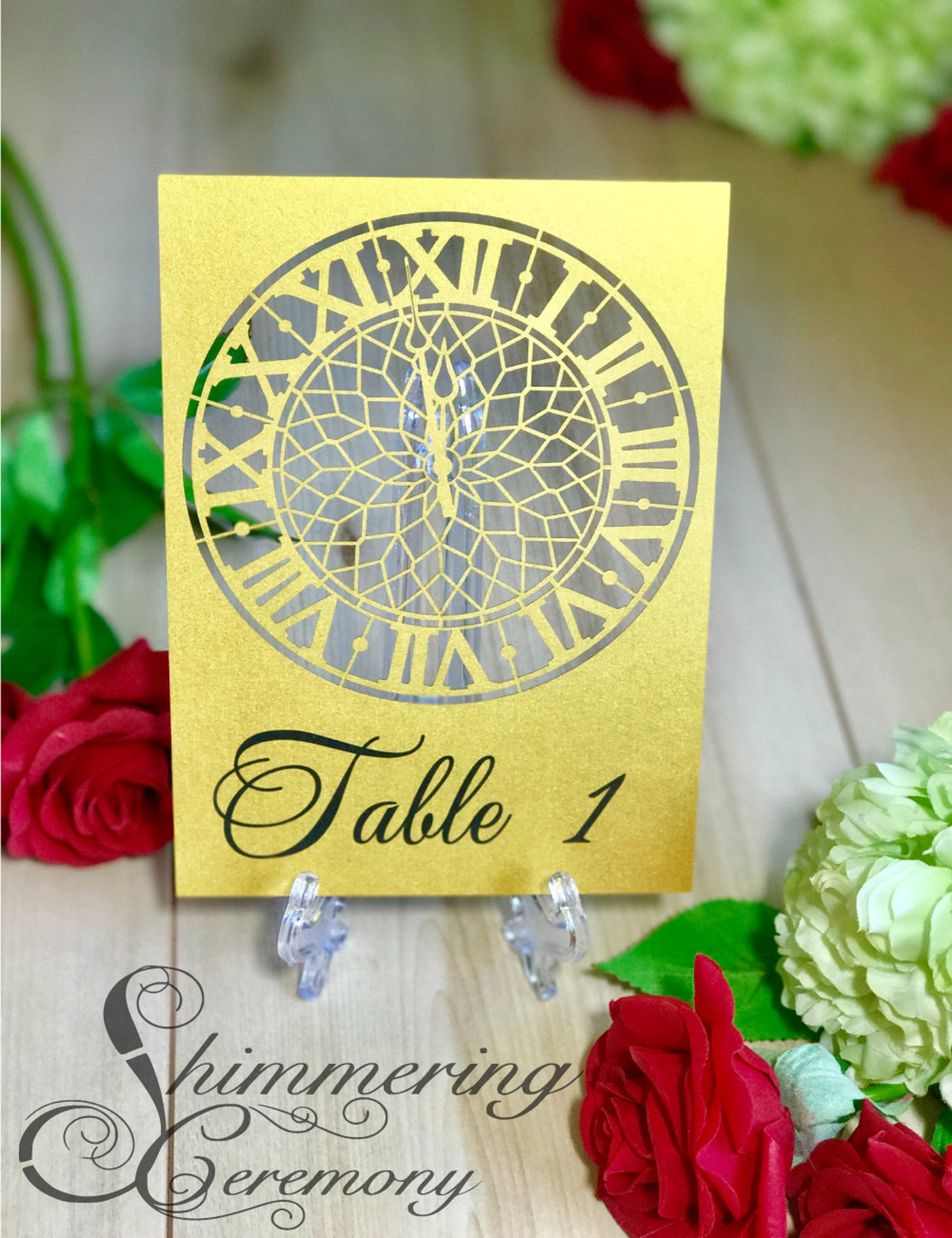 Cinderella Table Numbers Inspired Laser Cut Midnight Clock - Etsy