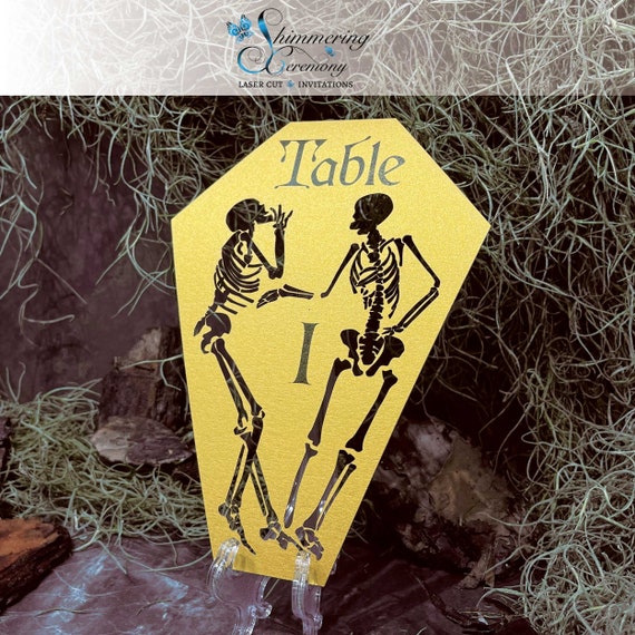 Coffin Laser Cut Table Numbers Gothic Wedding Decor Halloween - Etsy