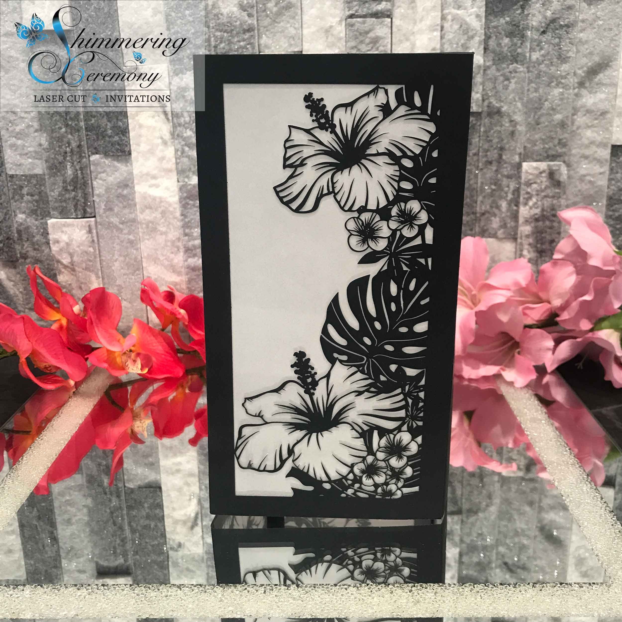 Hawaiian Hibiscus Flower Centerpiece Laser Cut Paper Lantern - Etsy
