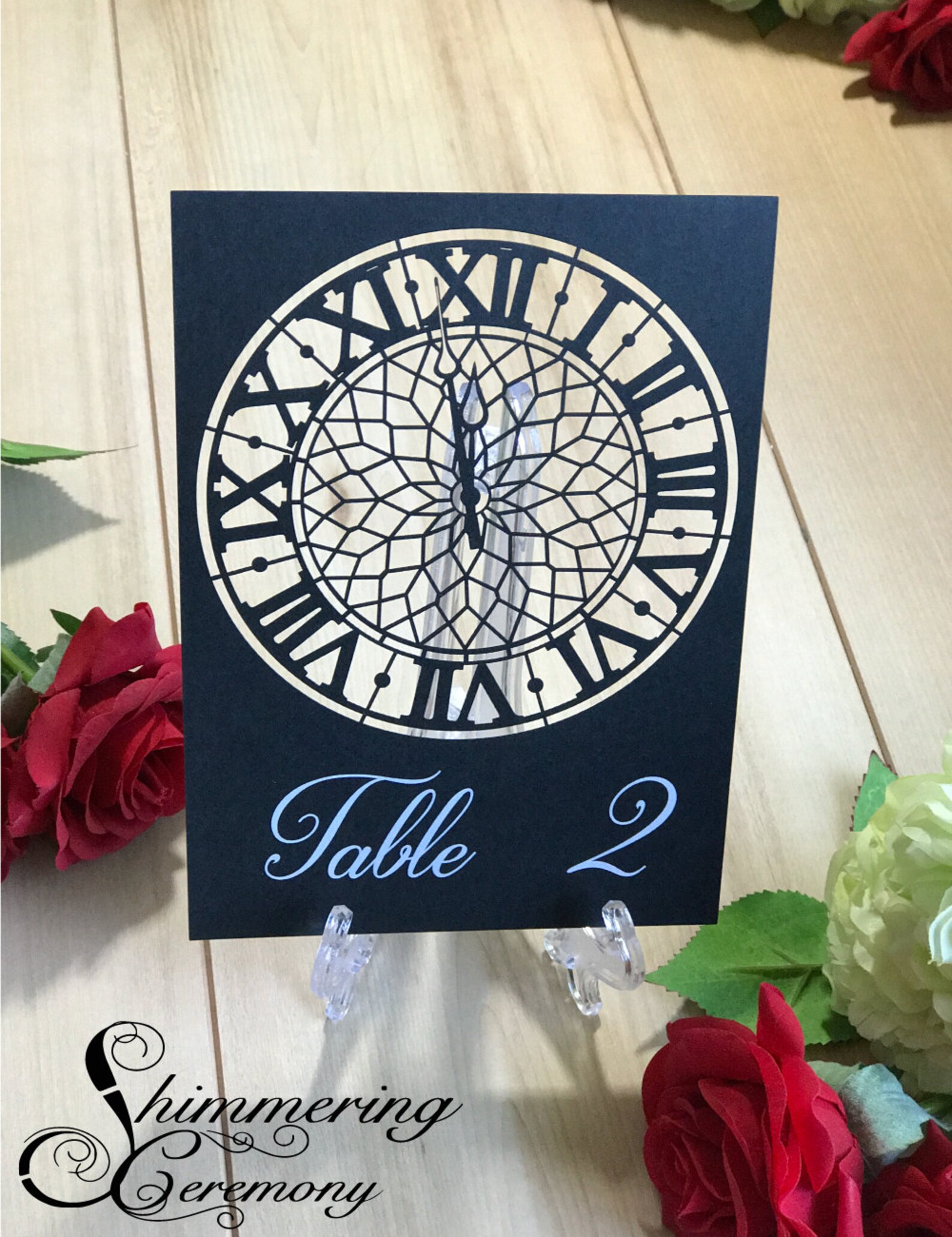 Cinderella Table Numbers Inspired Laser Cut Midnight Clock - Etsy