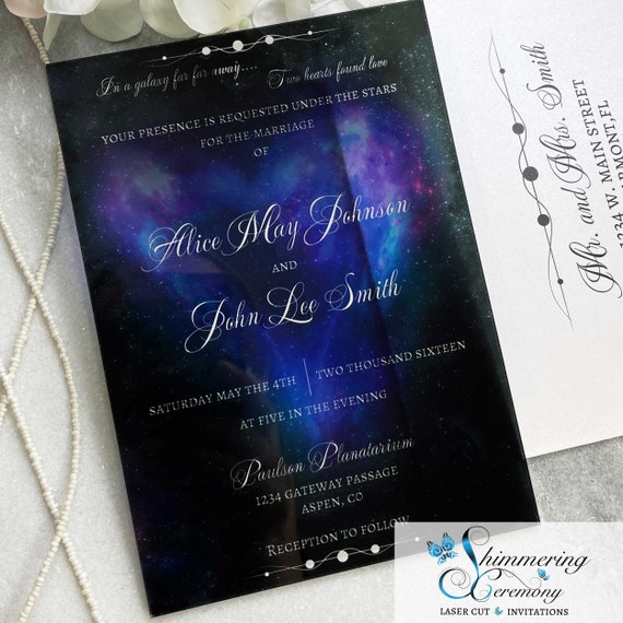 Galaxy 3d Wedding Invitations