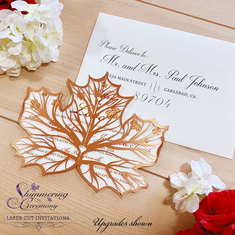 Leaf Invitation - Etsy