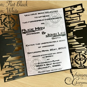 Video Game Wedding Invitation Laser Cut Techie Heart and Sci Fi Halo ...