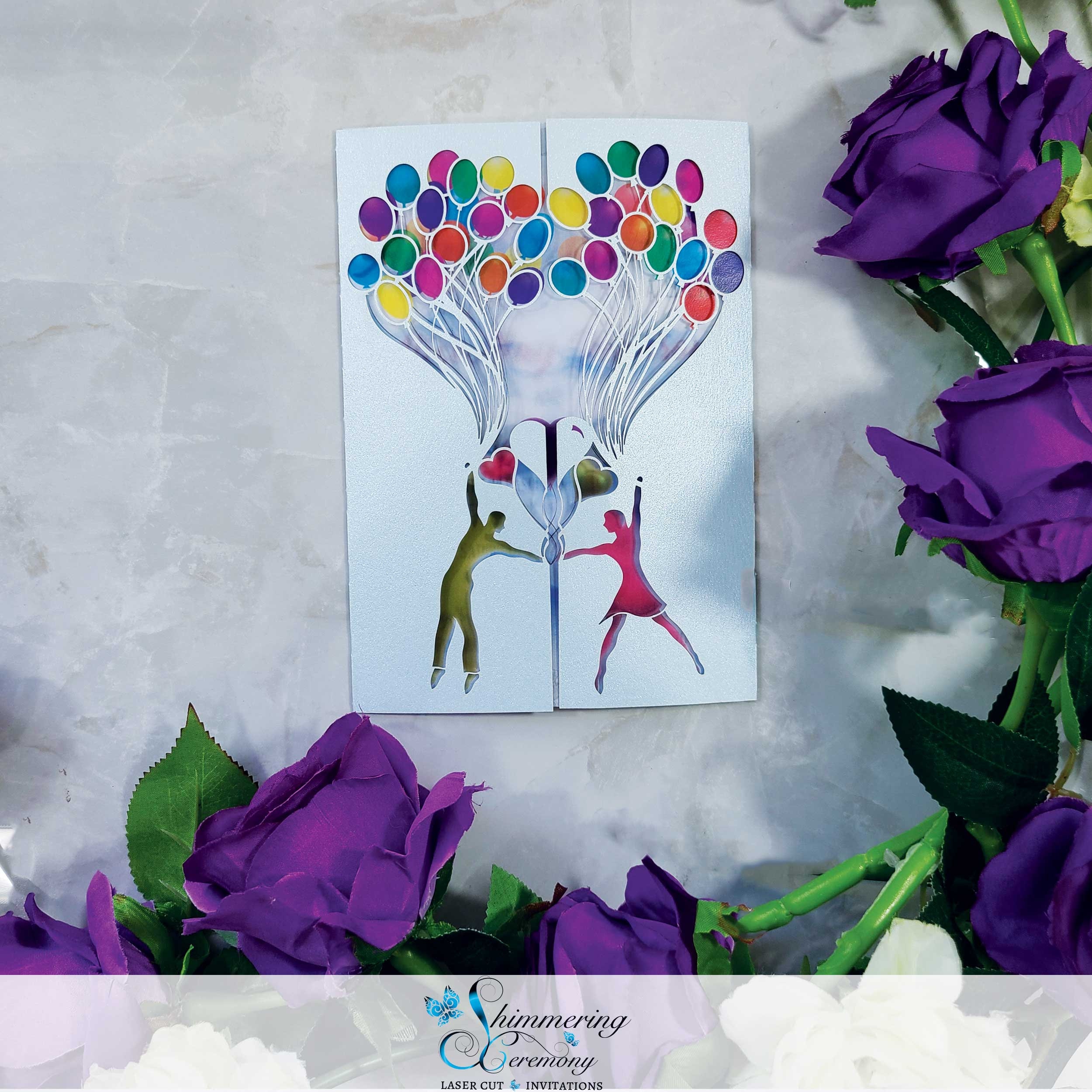 Up Inspired Wedding Invitation Balloons in the Sky Love Story - Etsy