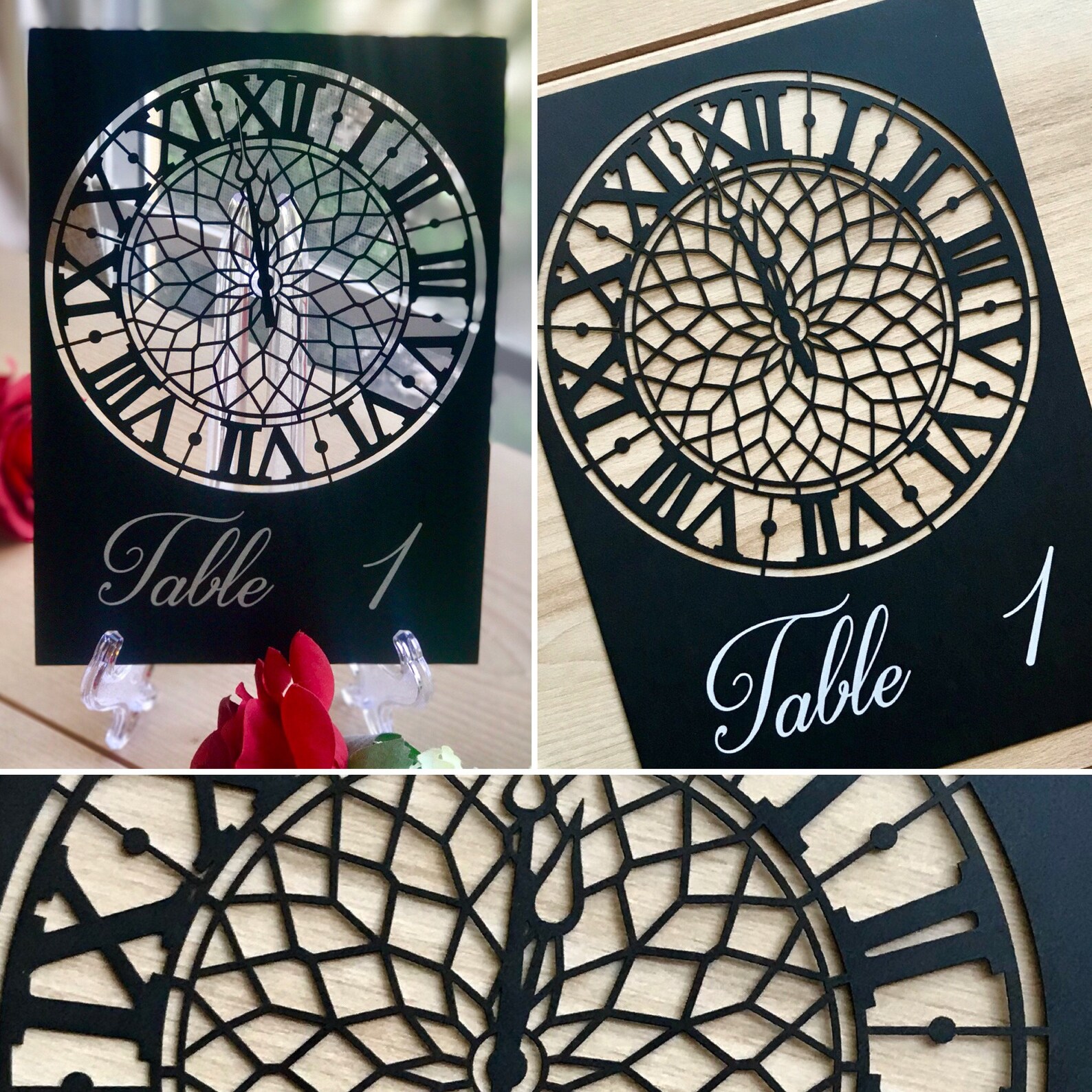 Cinderella Table Numbers Inspired Laser Cut Midnight Clock - Etsy