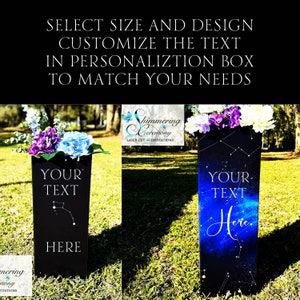 Celestial Wedding Sign Flower Boxes Galaxy Stars and Moon Party Decor ...