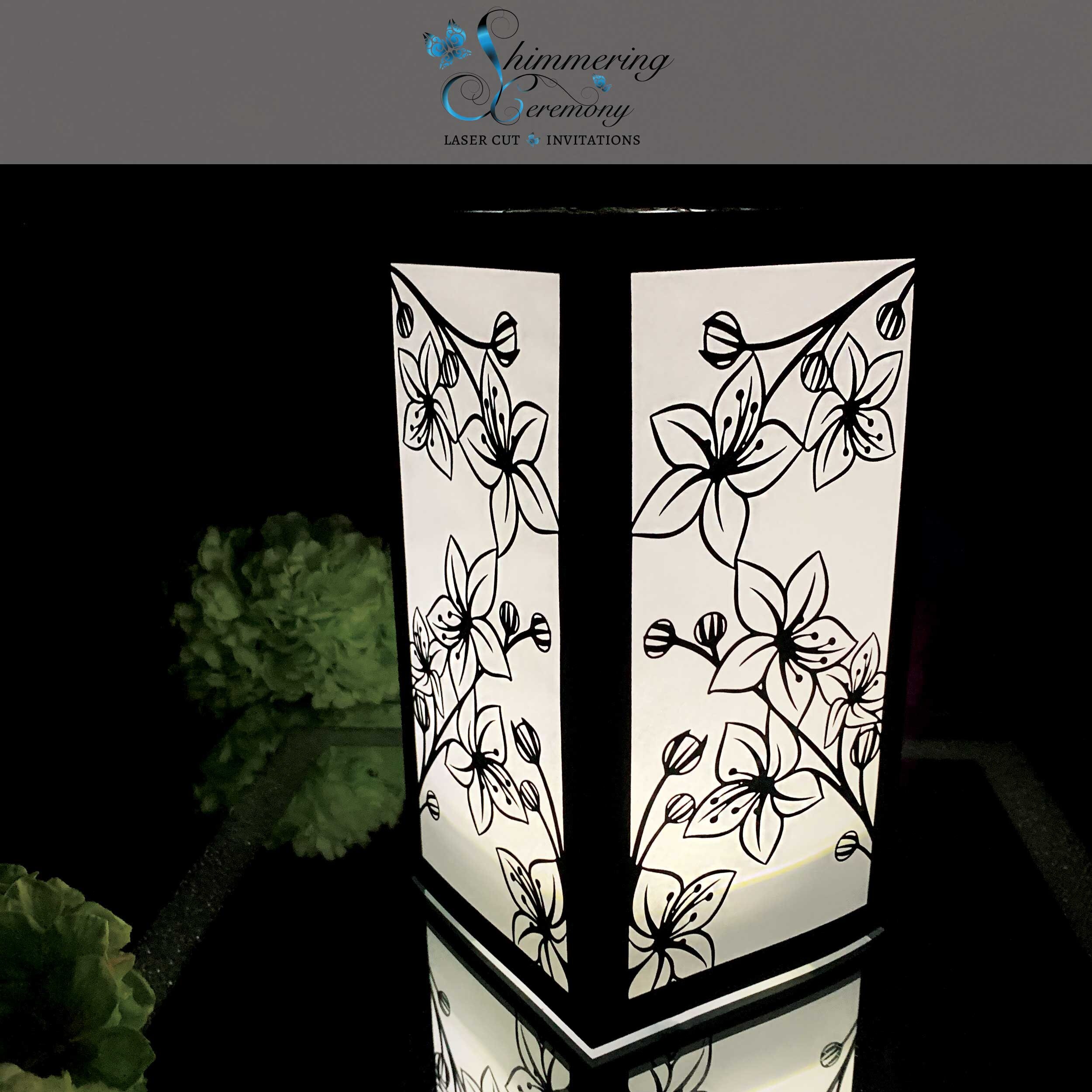 Cherry Blossom Centerpiece Laser Cut Flower Lantern Spring Luminary - Etsy