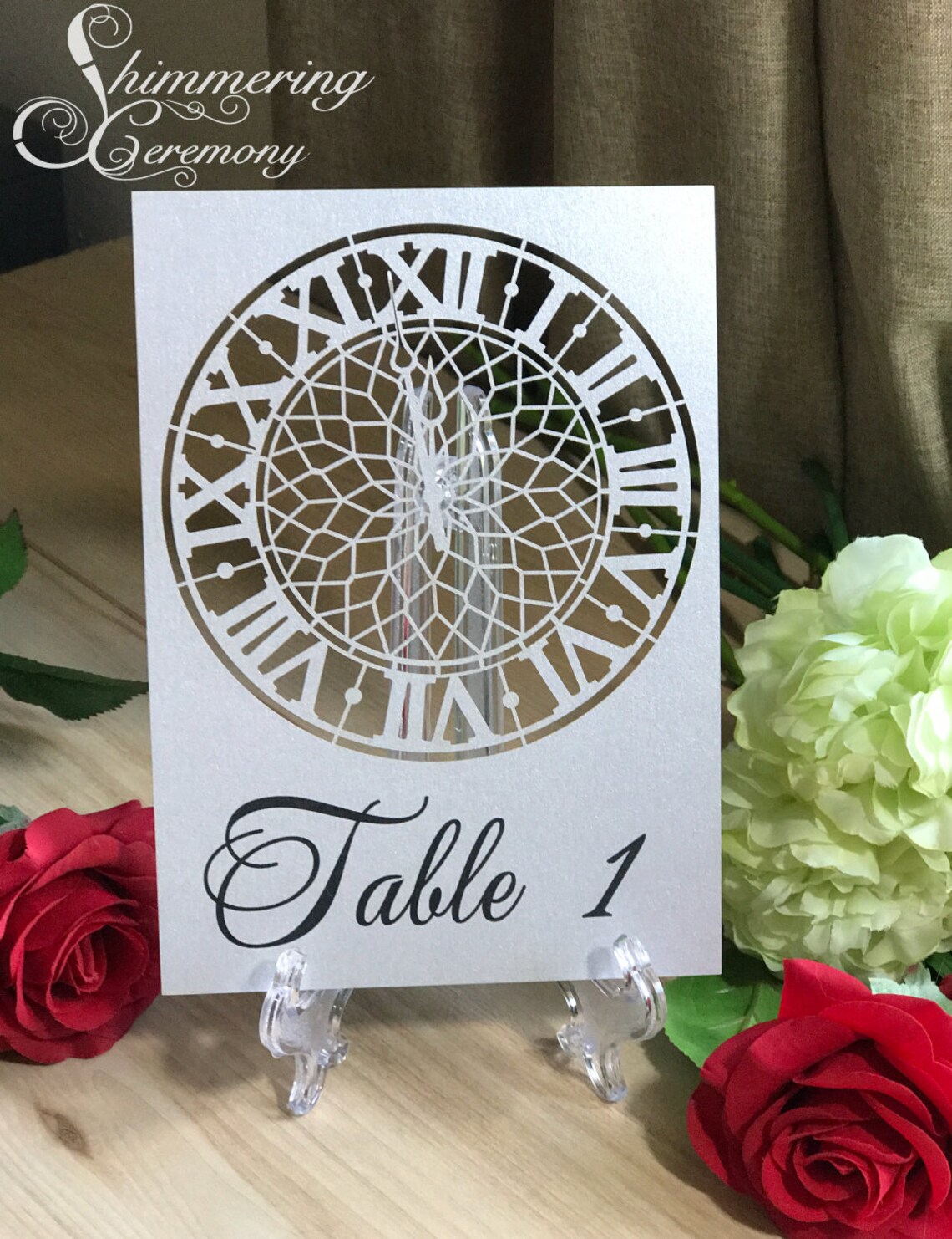 Cinderella Table Numbers Inspired Laser Cut Midnight Clock - Etsy