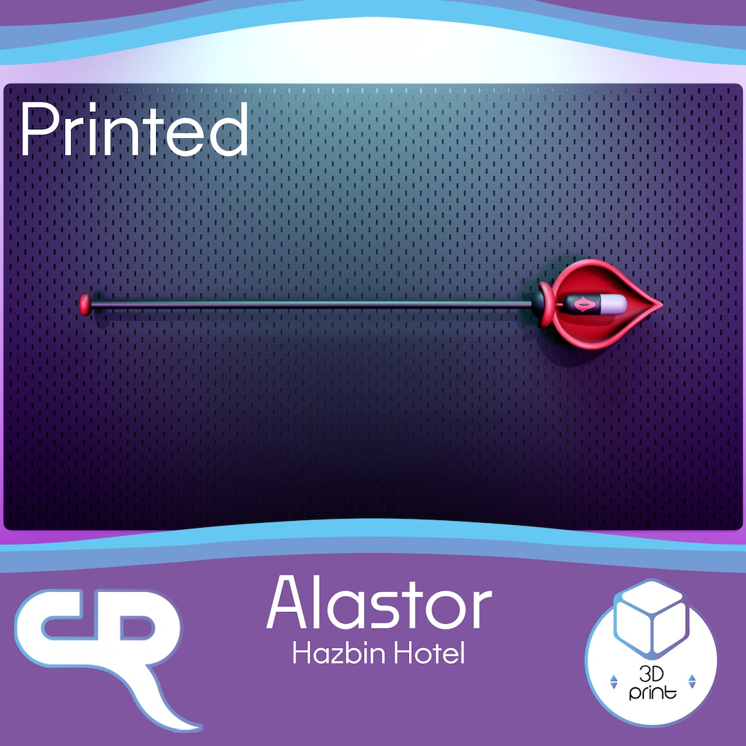 Hazbin Hotel Alastor Microphone PRINTED - Etsy