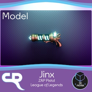 Jinx ZAP Pistol - 3D MODEL - Etsy