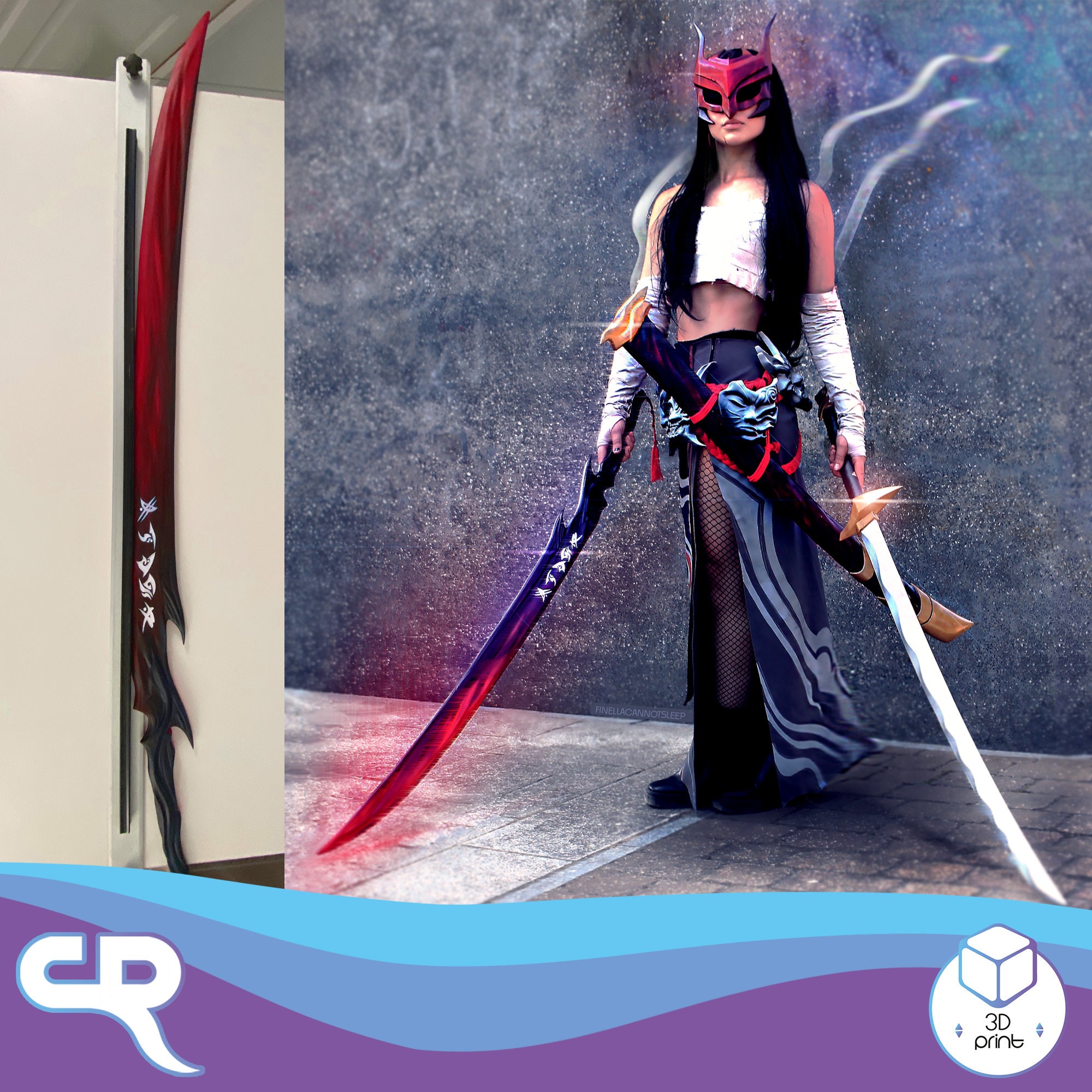 Yone Sheath, Katana, Spirit Sword and Masks 3D PRINT - Etsy