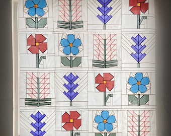 Lupine Quilt Block Guide - Digital PDF - Traditional Piecing Guide and ...