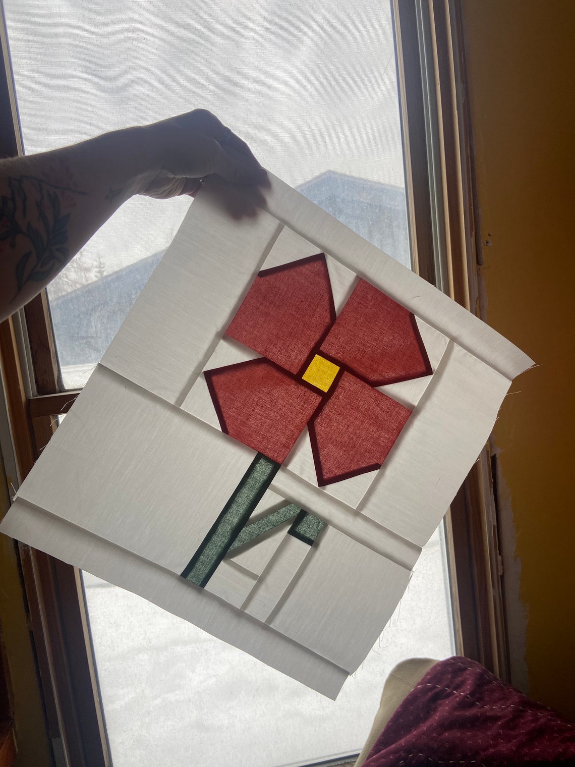 Poppy Quilt Block Guide Digital PDF Traditional Piecing Guide and FPP ...